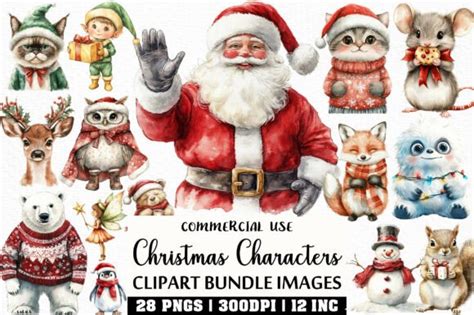 Christmas Characters Png 28 Graphic By Craftnest · Creative Fabrica