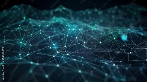 Abstract Connected Dots And Lines Network Background Technology Network Background Concept