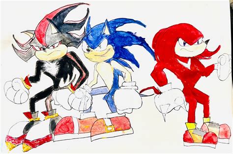 Sonic Knuckles And Shadow By Masonmdaythetrex On Deviantart