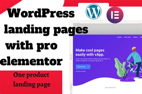 Design Responsive Wordpress Landing Page Elementor Pro Landing Page By