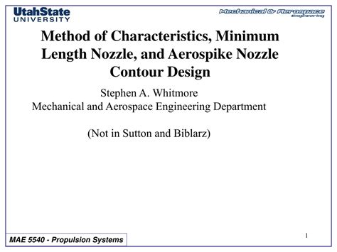 ppt method of characteristics minimum length nozzle and aerospike