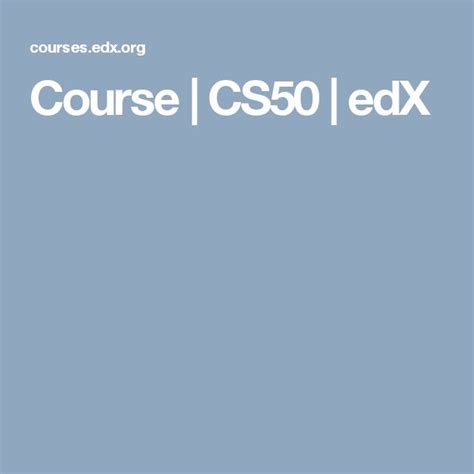 Course CS EdX Courses Coding