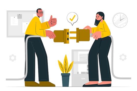 Free Vector Connection Concept Illustration