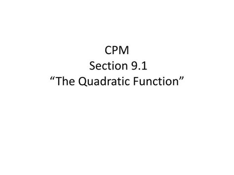 Ppt Understanding Quadratic Functions Standard Vs Vertex Form Powerpoint Presentation Id