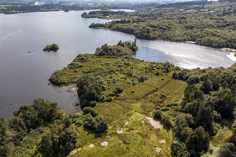 Aerial View of the Lake Eske in Donegal, Ireland. Stock Image - Image ...