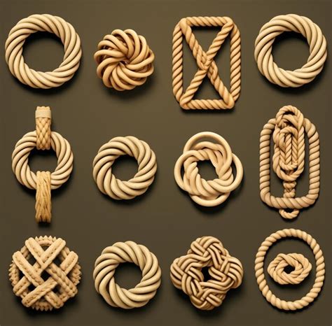 Premium AI Image Knotted Rope Design Illustration Collection