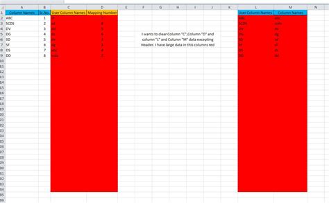 Excel How To Clear Data In Particular Column Excepting Headers Using