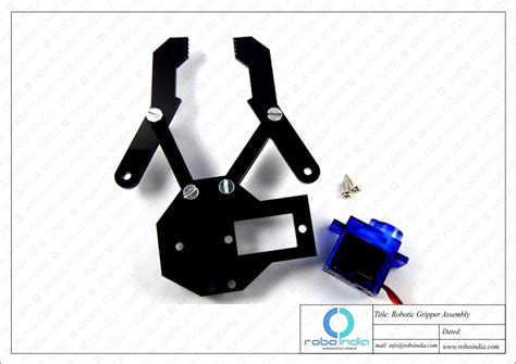 Robotic Gripper Assembly Robo India Tutorials Learn Arduino Robotics