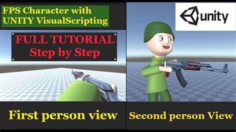 unity fps character step by step tutorial visual scripting youtube