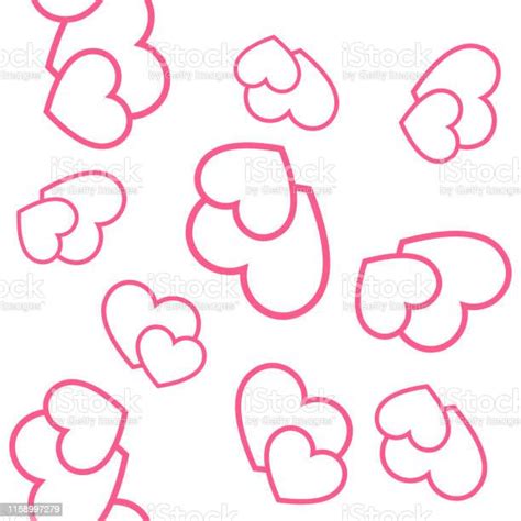 분홍색 배경에 흰색 하트입니다 원활한 벡터 로맨틱 한 사랑 발렌타인 패턴입니다 직물 직물 디자인 커버 배너 공휴일에 대한 스톡 벡터 아트 및 기타 이미지 Istock