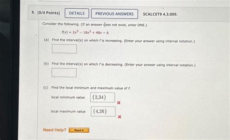 Solved 8 0 4 Points DETAILS PREVIOUS ANSWERS Consider The Chegg Com