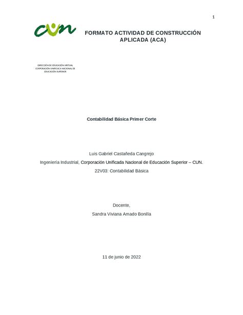 Contabilidad Basica 1 Exercícios De Contabilidade Docsity