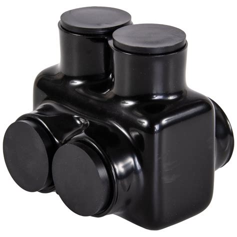 Polaris Insulated Multitap Connector Black 2 Ports 250 Kcmil 750 Kcmil Wire Size Range