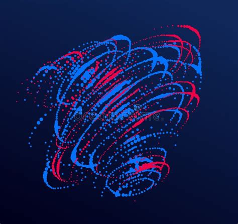 Dots Particles Flowing Vortex Vector Abstract Background Biology Science Theme Whirl Design