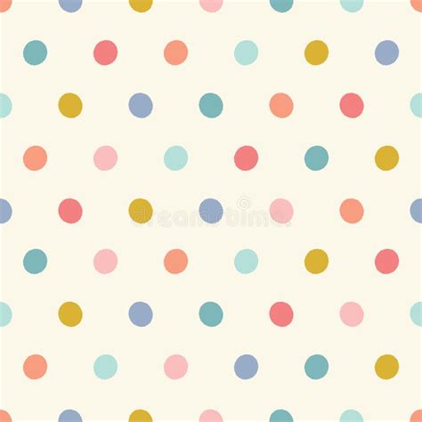 Polka Dot Pattern Background Design Colourful Spotted Vector Seamless Repeat Background Design