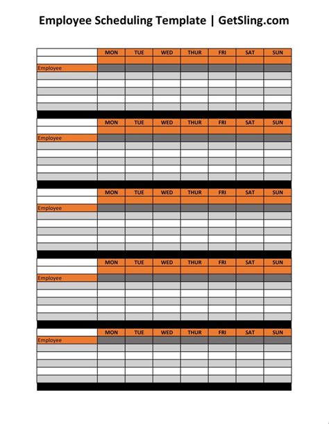 Employee Schedule Template Excel