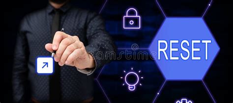 Inspiration Showing Sign Reset Concept Meaning Cause Device Return To Its Factory Mode Set