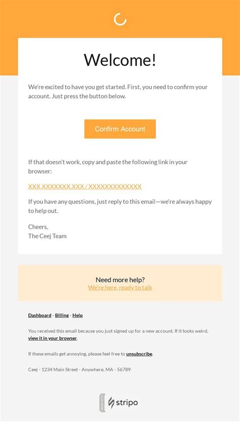 The Welcome Page For An Email Application