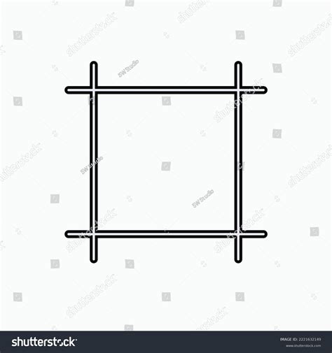 Frame Icon Border Sign Boundary Symbol Stock Vector Royalty Free