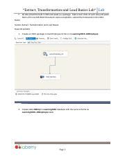 Understanding ETL Basics Through SSIS Lab Assignment Course Hero