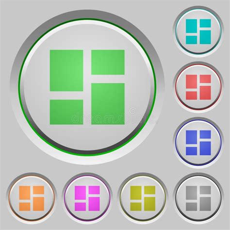 Admin Dashboard Panels Push Buttons Stock Vector Illustration Of