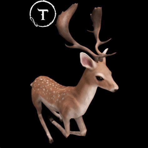 second life marketplace half deer fallow deer fawn run