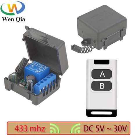 433mhz RF Universal Remote Control Switch DC 6V 12V 24V 30V 1 Channel Relay Receiver And