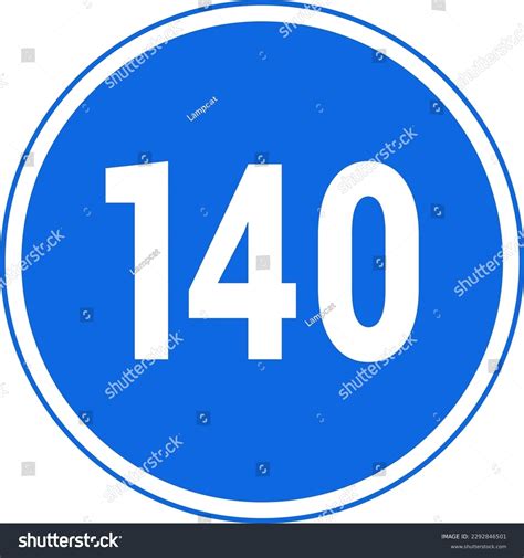 Minimum Speed Limit Sign Set Blue Stock Vector Royalty Free Shutterstock