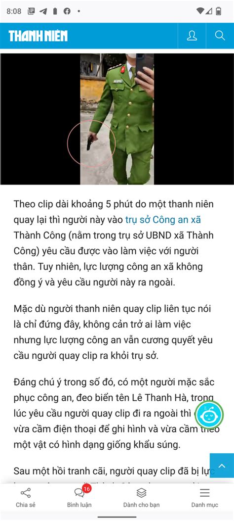 Xôn xao clip công an cầm vật giống súng nói chuyện với dân Đang xác