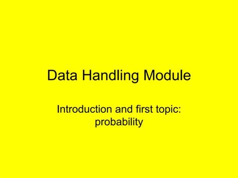 data handling ppt