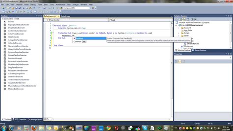 Nikolaos Kantzelis ASP Net Blog Visual Studio 2010 New Intellisense Enhancements