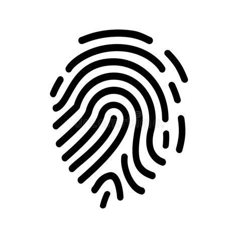 Biometric Scan Fingerprint Identity Icon Stock Vector Illustration