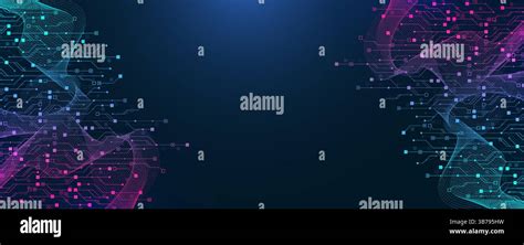 Artificial Intelligence Or Machine Learning Vector Design Quantum Computer Technology Concept