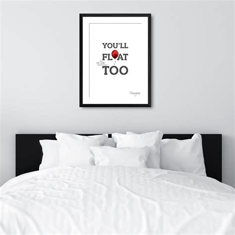 It Youll Float Too Quote Pennywise Print The Dark Tag