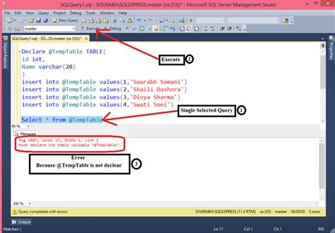 Table Variable In Sql Server