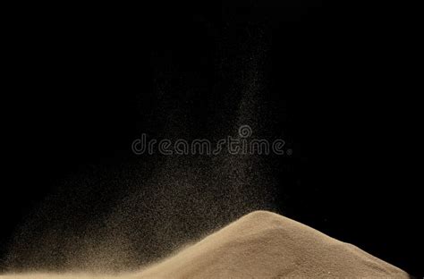 Wind Blow On Sand Hill And Splash Fly In Air Sand Dune Hill Over Wind