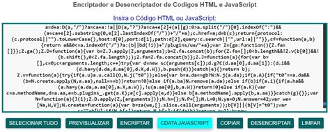 Encriptador E Desencriptador De Códigos Html E Javascript