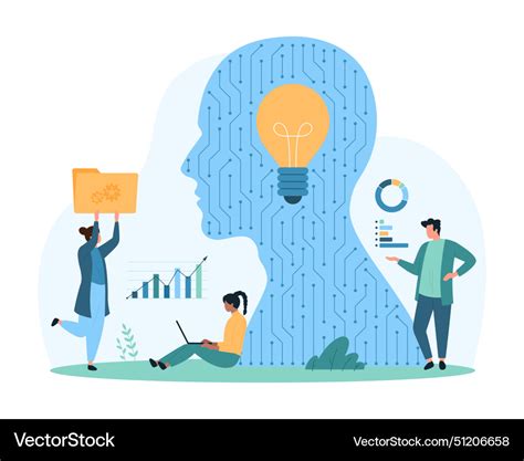 Analytics And Creative Tech Ideas Tiny People Vector Image