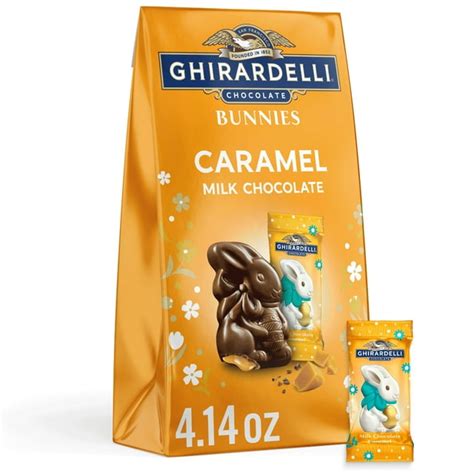 Ghirardelli Solid Easter Milk Chocolate Caramel Bunnies Limited