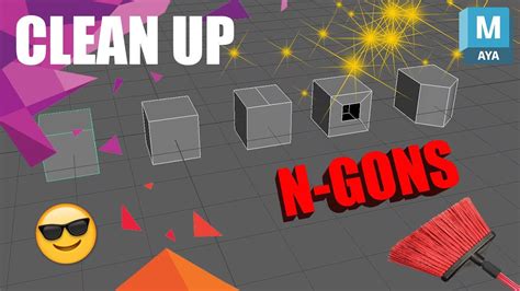 How To Clean Up Bad Geometry Using Faces With More Than 4 Sides Option In Maya Youtube