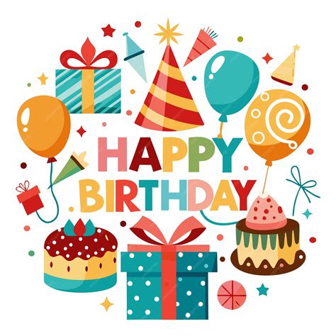 Счастливого дня рождения Премиум Ai сгенерированный вектор