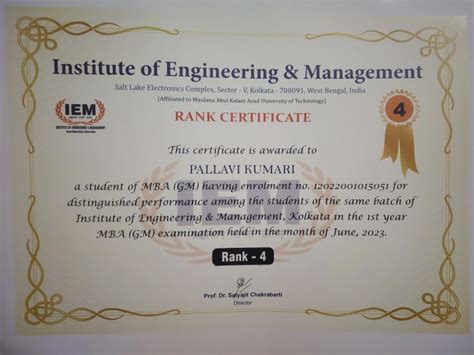 Pallavi Kumari On Linkedin Academicachievement Mba