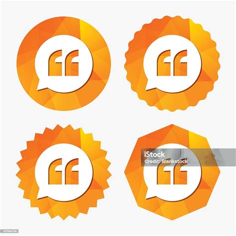 Ikon Tanda Kutip Simbol Tanda Kutip Ilustrasi Stok Unduh Gambar