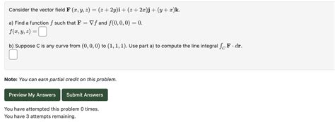 Solved Consider The Vector Field Chegg