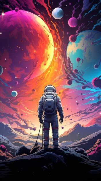 space exploration illustration flat design front view cosmic discovery