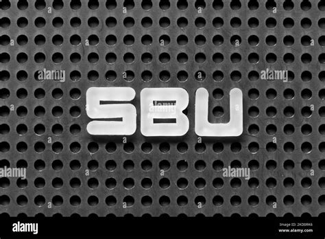 white alphabet letter in word sbu abbreviation of strategic business