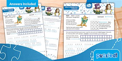 Alice In Wonderland Quotes Code Breaker Twinkl Puzzled