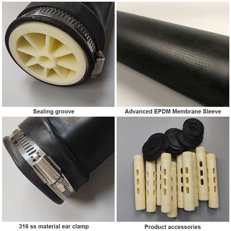 Oxygen Bubble Diffuser Pond Aeration Epdm Fine Membrane Tube Diffuser