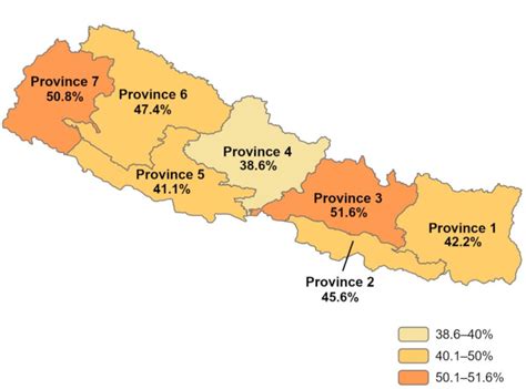 Maps Of Modern Contraceptive Use By Province In Nepal For Men And Women