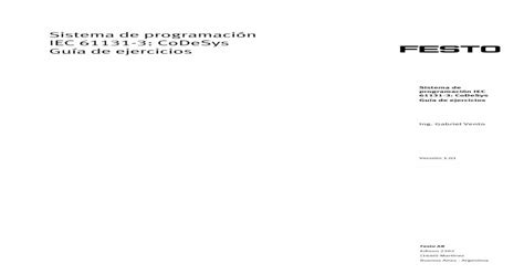 Sistema De Programación Iec 61131 3 Codesys Guia De Ejercicios [pdf Document]